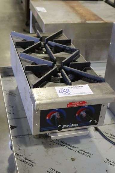 Star Max 12" gas counter top 2 burner range - nice - Backes Commercial ...
