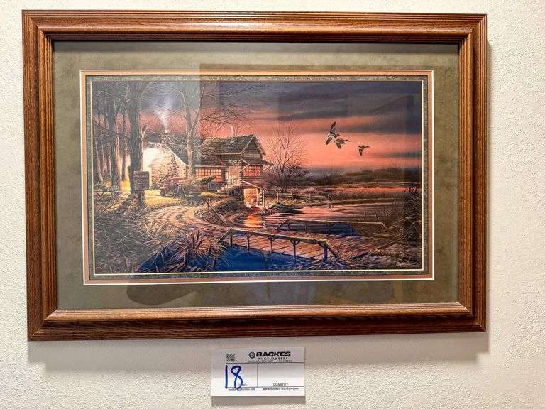 Terry Redlin Print - 1990 - 19" x 11" - Backes Commercial Auctioneers