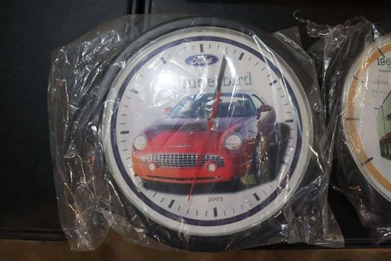 Times 2 - Ford Thunderbird & 1961 Ford trucks wall clocks - Backes ...
