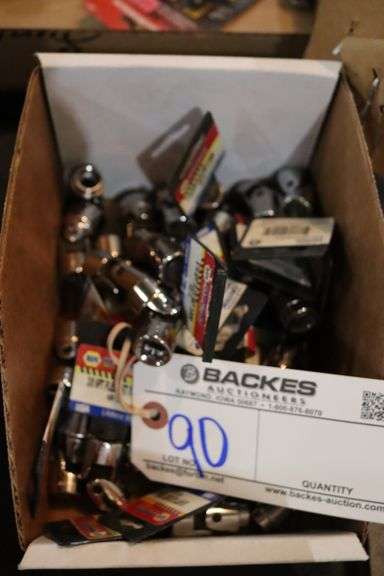 Box to go - Assorted sized standard & metric knuckle sockets - Backes Commercial Auctioneers