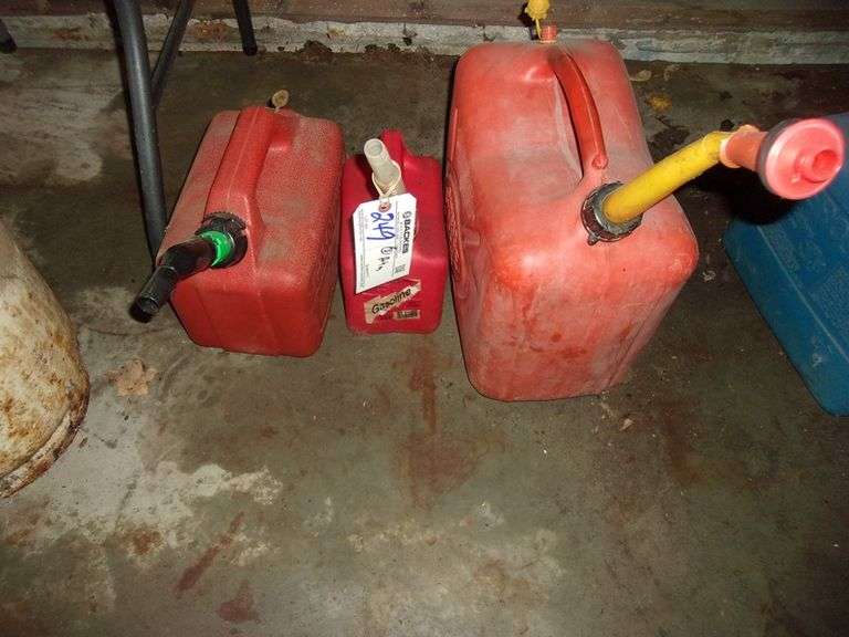 Gas cans - Backes Commercial Auctioneers