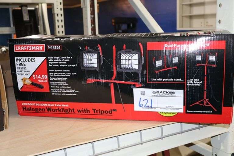 Craftsman 14204 dual head halogen work lights - Backes Commercial ...
