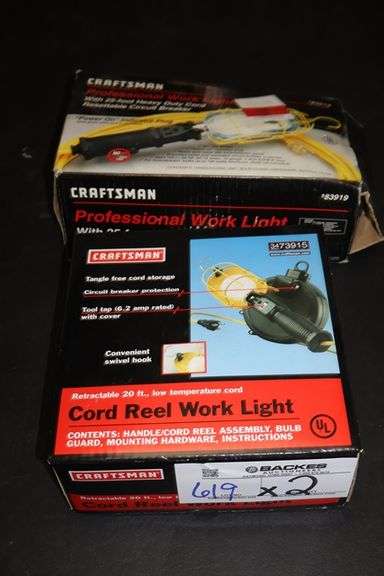 Times 2 - Craftsman work lights - 1 is retractable - Backes Commercial ...