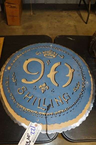 24" Round Shilling lighted sign - missing adapter cord - Backes ...