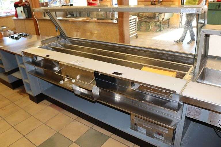 Duke 86" stainless refrigerated sub sandwich station with closable lid ...
