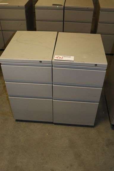 Times 2 - 3 drawer filing cabinets - Backes Commercial Auctioneers