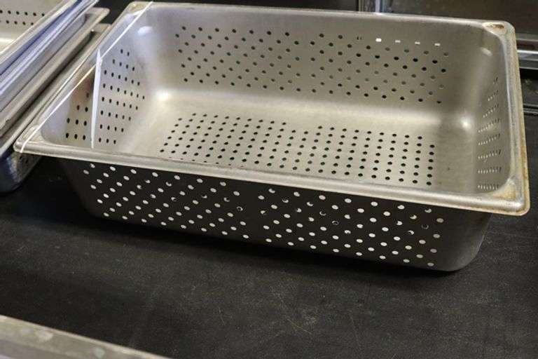 12" x 20" x 6" stainless perforated inset pan - no lid - Backes ...