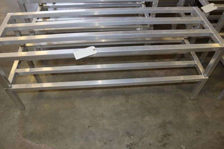 Times 2 - 20" x 60" Aluminum dunnage racks - Backes Commercial Auctioneers