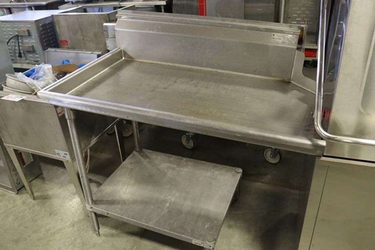 Advance 48" left side stainless clean table with stainless under shelf ...