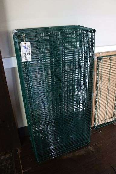 All to go - 6) 24" x 48" green coated wire shelves - Backes Commercial ...