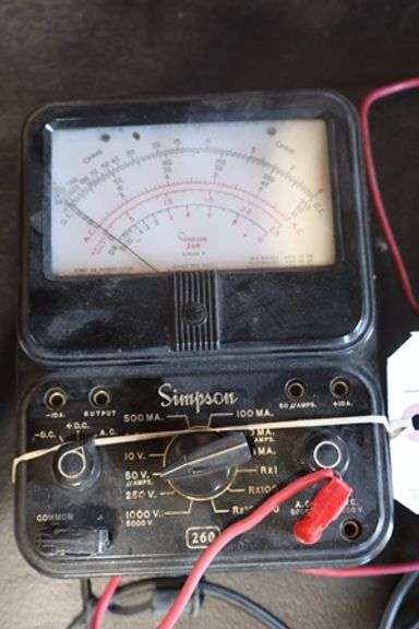 Simpson 260 ohm meter - Backes Commercial Auctioneers