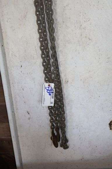 25' log chain with hook ends - Backes Commercial Auctioneers
