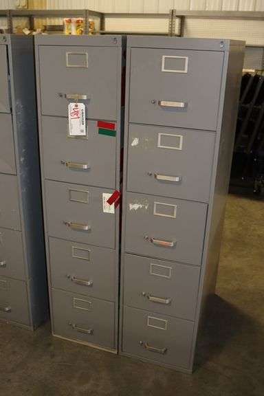 Times 2 - 5 drawer filing cabinets - Backes Commercial Auctioneers