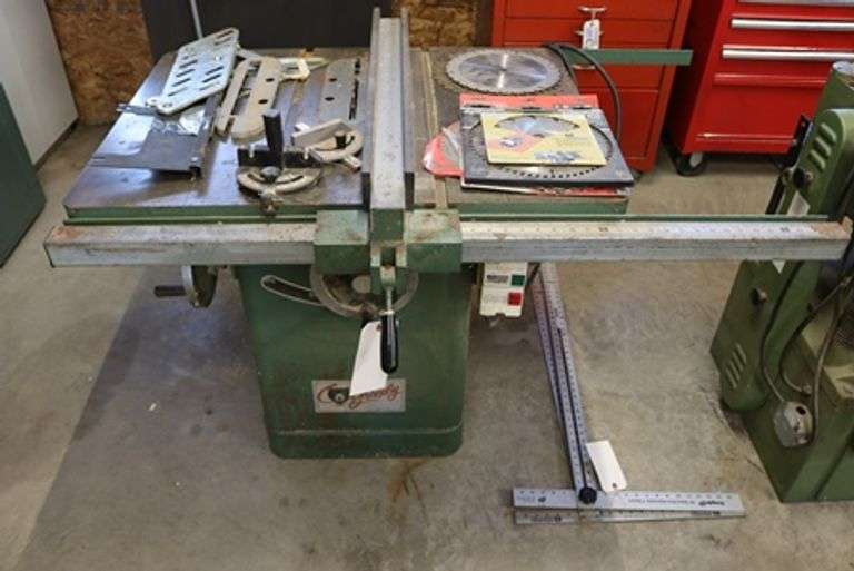 Grizzly 30" x 36" table saw with extra blades, guides, & fence - Backes ...