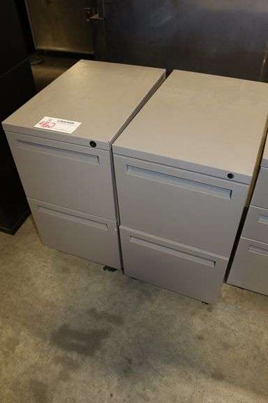 Times 2 - Portable 2 drawer filing cabinets - Backes Commercial Auctioneers