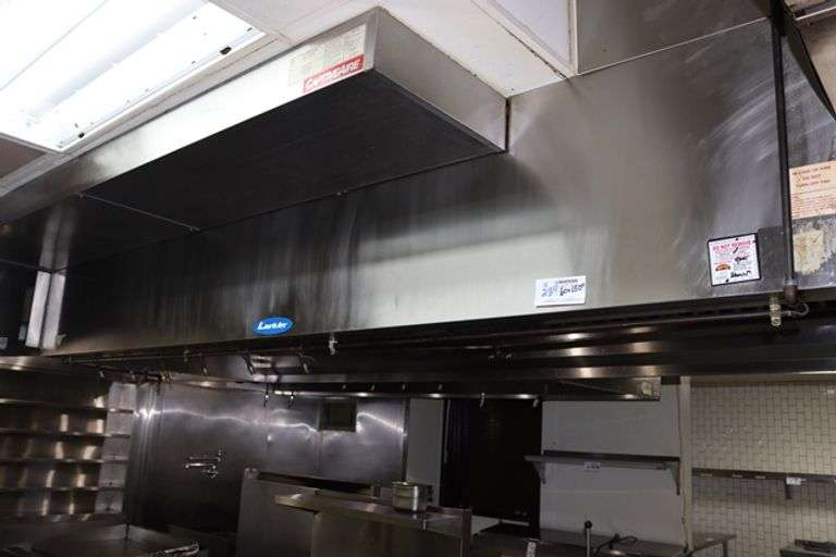 Larkin 60" x 150" stainless return air exhaust hood with Ansul system ...