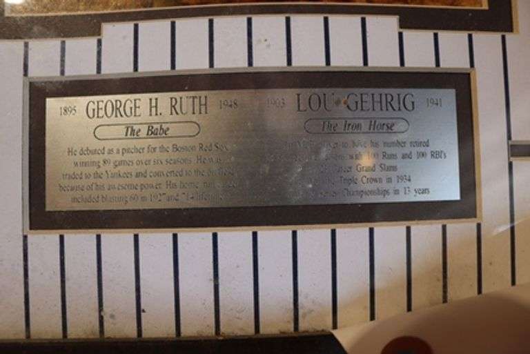 15" x 21" Babe Ruth & Lou Gehrig framed print - Backes Commercial ...