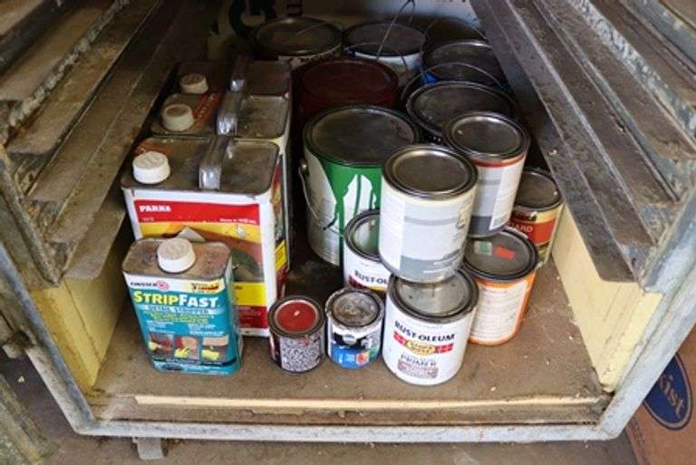 28" x 75" x 36" Deep portable storage cabinet with inventory - paints ...