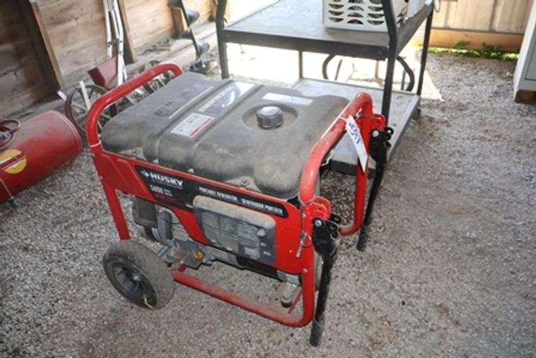 Husky 5000 watt gas generator - Backes Commercial Auctioneers