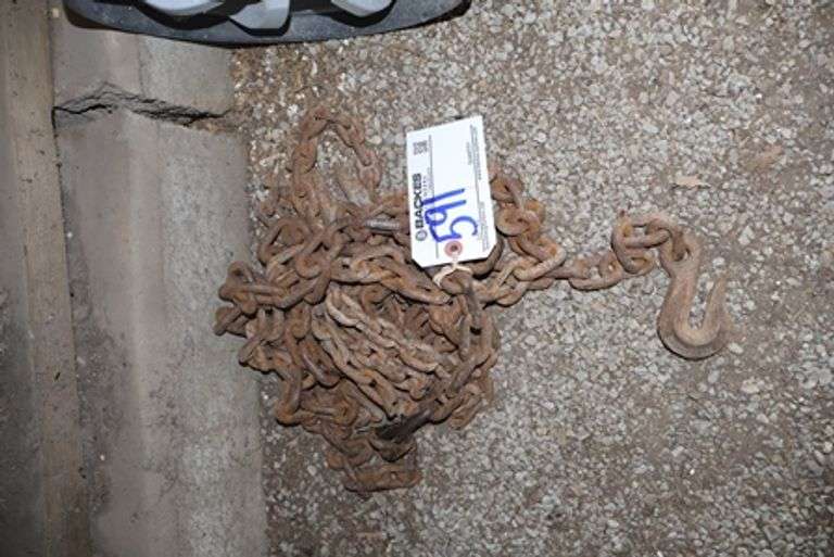 20' log chain with hood ends - Backes Commercial Auctioneers