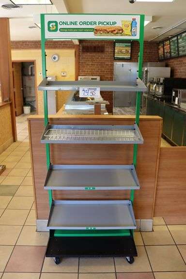 30" wide portable chip display rack - Backes Commercial Auctioneers