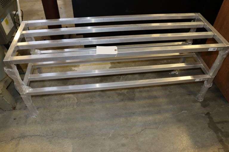Times 2 - 20" x 60" Aluminum dunnage racks - Backes Commercial Auctioneers