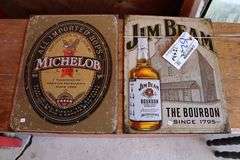 Times 2 - 12" x 16" Jim Beam & Michelob wall tins - Backes Commercial ...