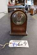 6" x 9" Wood Coventry mantle clock - Backes Commercial Auctioneers