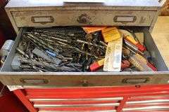 10" x 16" x 16" 4 drawer counter top cabinet with assorted bits ...