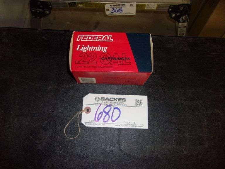 Federal .22 caliber ammunition, 500 cartridges - Backes Commercial ...