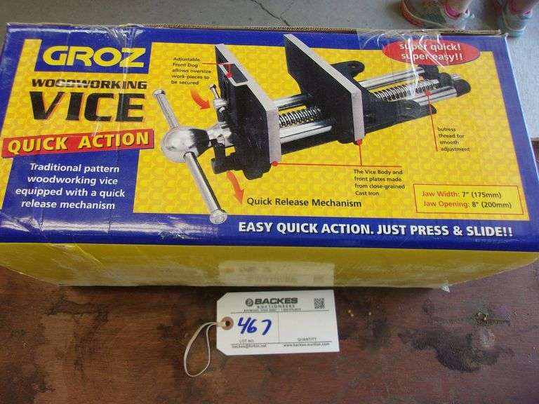 Wood Working Vise NEW - Backes Commercial Auctioneers