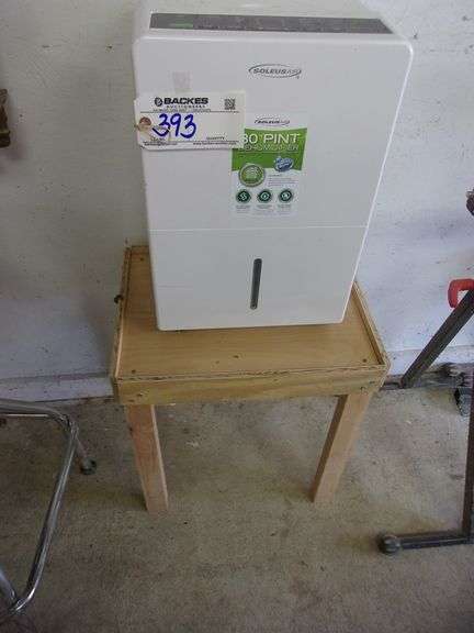 Dehumidifier and wood stand - Backes Commercial Auctioneers
