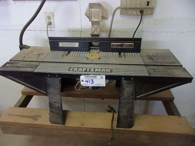 Craftsman Router table with router - Backes Commercial Auctioneers