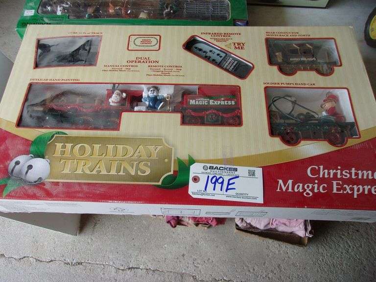 Christmas Magic Train set New in Box - Backes Commercial Auctioneers