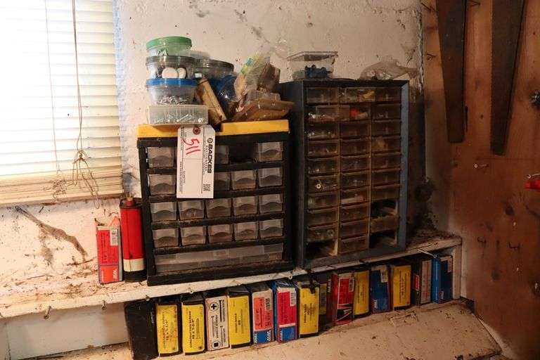 All to go - Plastic inventory organizing cabinets with assorted screw ...