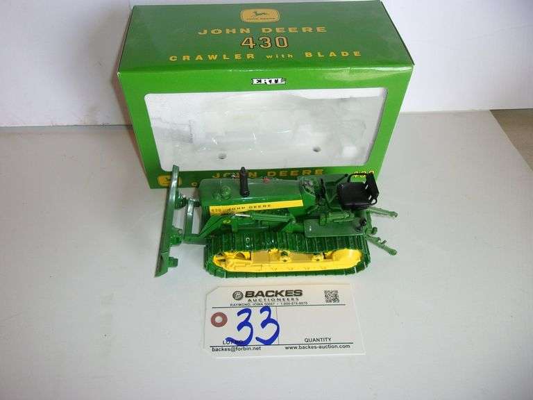 John Deere 430 Crawler with blade - Backes Commercial Auctioneers