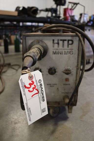 HTP Mini Mig welder on portable cart - untested - Backes Commercial ...