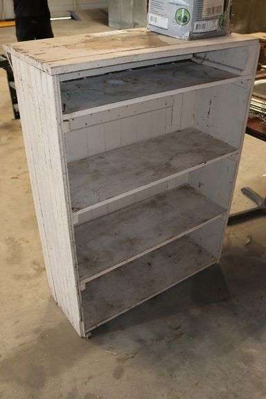 33" x 45" wood Wayne's coat 1 door cabinet - Backes Commercial Auctioneers