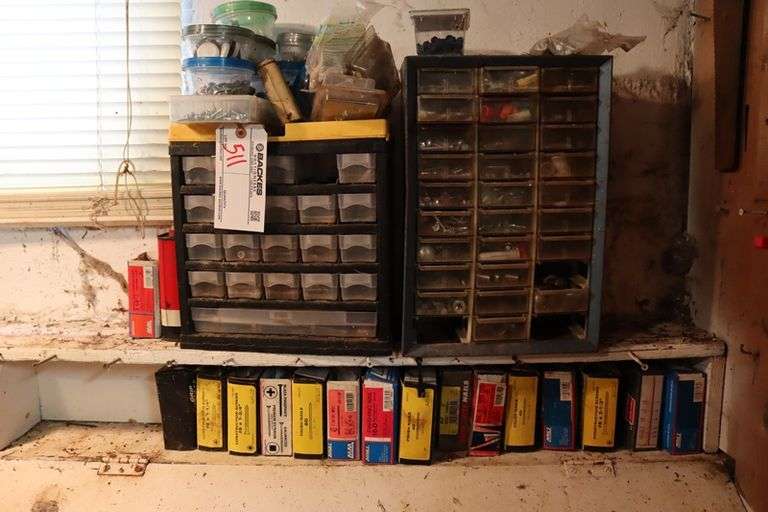 All to go - Plastic inventory organizing cabinets with assorted screw ...