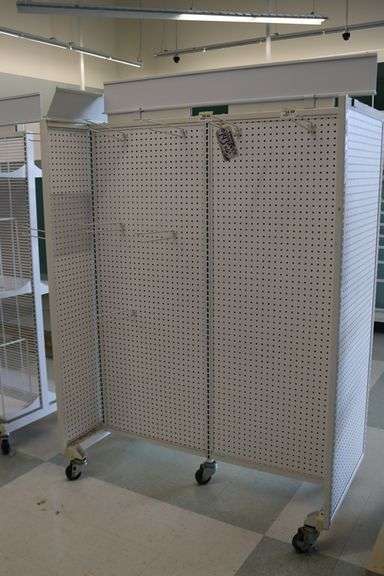 2' x 4' x 6' tall portable island Lozier rack - Backes Commercial ...