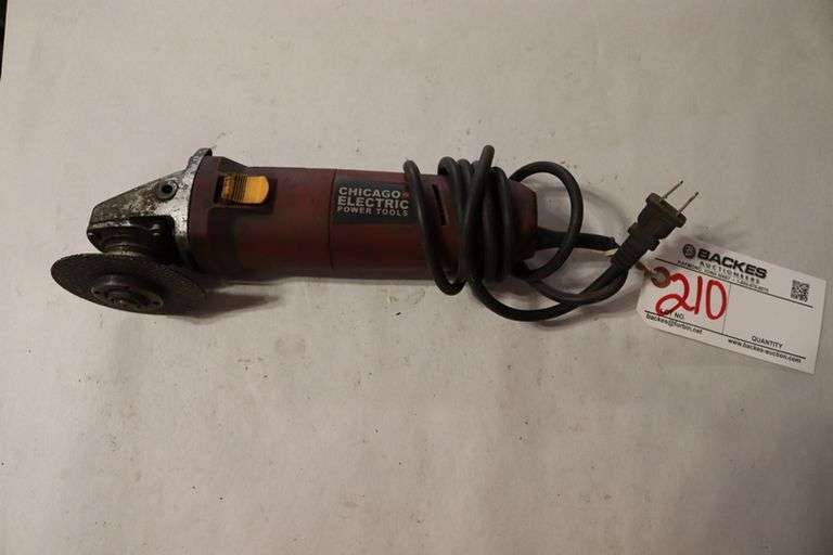 Chicago Electric 60372 electric 4 1/2" angle grinder - Backes ...