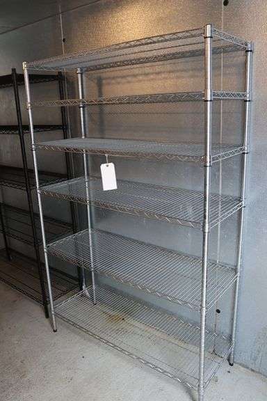 12" x 48" chrome coated wire rack - located in walk-in - Backes ...