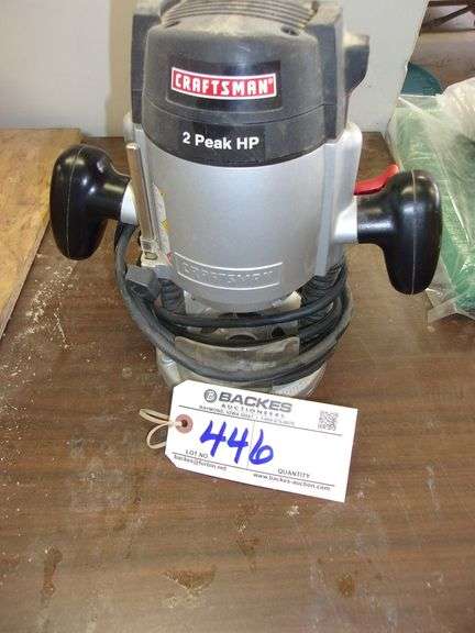 Craftsman Plunge router - Backes Commercial Auctioneers