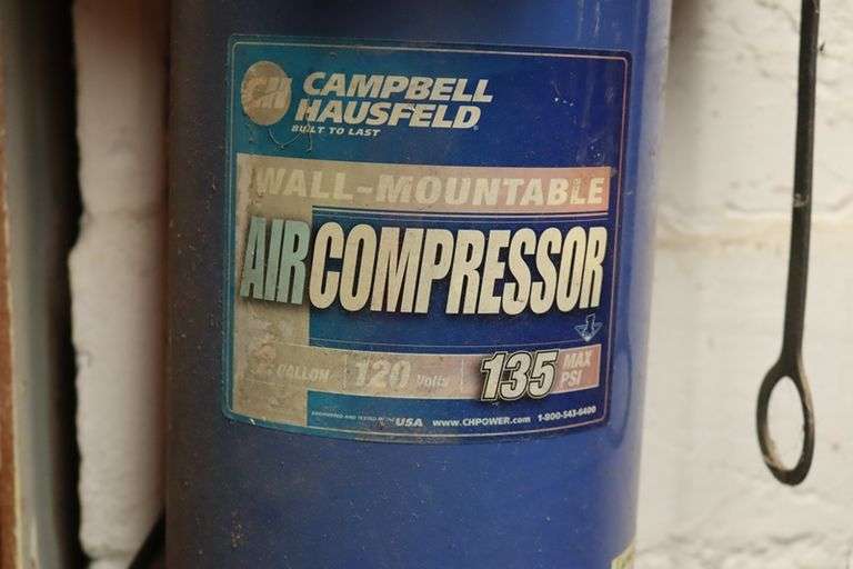 Campbell Hausfeld 2 gallon wall mount air compressor - located in ...