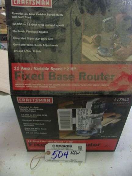 NEW Craftsman router - Backes Commercial Auctioneers