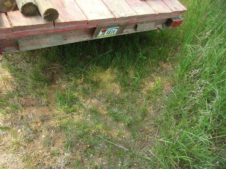 Tandem axle trailer, 15' x 74" wide, wood flat bed - Backes Commercial ...