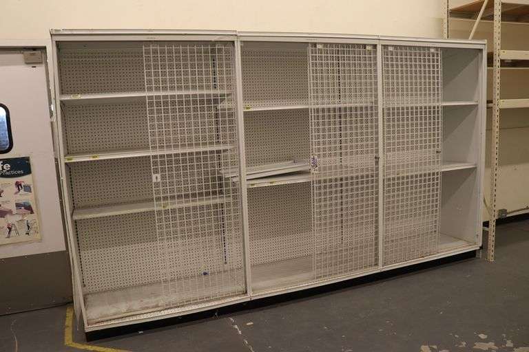 Times 3 - 4' x 7' x 2' Lozier locking cages - no keys - Backes ...