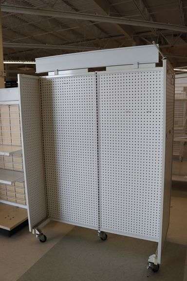 2' x 4' x 6' tall portable island Lozier rack - Backes Commercial ...