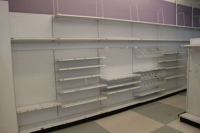 Times 114 - Linear feet of Lozier 9' tall with 12" decks - 2 sections ...