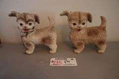 Pair to go - 2 Edwin Mobly Co - rubber - Sleepy Eye Squeak Toy Dogs ...